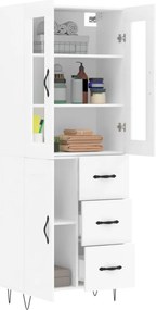 Skříň highboard bílá 69,5 x 34 x 180 cm kompozitní dřevo 3198689