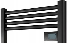 Gamma Erga Pago, elektrické topné těleso 540x960 mm s digitálním termostatem, 500W, černá matná, ERG-PAGO/960/540/BLACK/EL