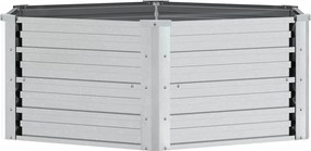 Zahradní vyvýšený záhon 129 x 45 cm pozinkovaná ocel stříbrný 316881