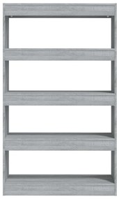 Knihovna/dělicí stěna šedá sonoma 80x30x135 cm kompozitní dřevo - Default Title