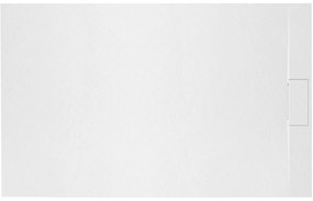 Obdélníková sprchová vanička z SMC kompozitu REA BAZALT 80x100 cm, bílá