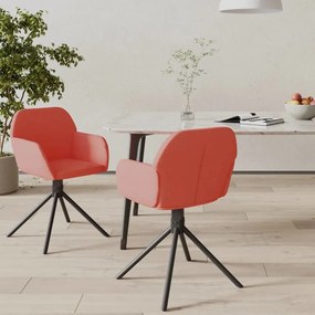 vidaXL Otočné jídelní židle 2 ks samet [344746] Barva: Růžová