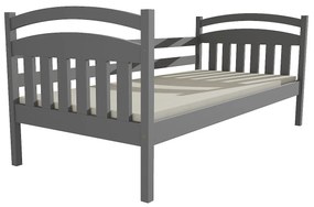 Dětská postel masiv 016 borovice masiv 90 x 190 cm šedá