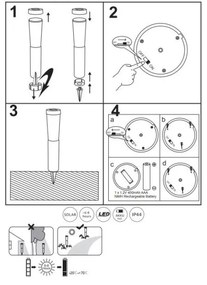 Globo 33785-2 - SADA 2x LED Solární svítidlo SOLAR LED/0,1W/3V 6000K IP44