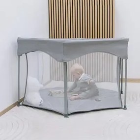 FreeON Dětská ohrádka Hexagon Quick Folding šedá / Rychlé skládání / 1