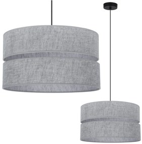 Závěsné svítidlo Jen, 1x šedé textilní stínítko, (fi 40 cm), b