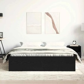 Rám postele bez matrace černý dub 150x200 cm kompozitní dřevo 3329314