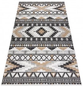 Dywany Łuszczów Kusový koberec Cooper Sisal Aztec 22235 ecru/black – na ven i na doma - 160x220 cm