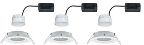 Paulmann 93449 LED Coin Nova round, set kulatých bodovek v bílé úpravě, 3x6,5W LED 2700K, prům.8,4cm