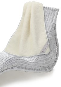 Wooline Vlněná Merino deka Thumbled světlá krémová Rozměr: 75 x 100 cm