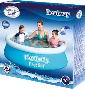 Bestway Fast Set Nafukovací bazén kruhový 183 x 51 cm modrý [92844]