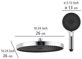 WENKO 25312100 - Sprchový sloup SOFTWATER 12x120 cm lesk. chrom