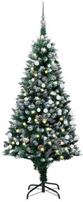Umělý vánoční stromek s LED a sadou koulí a šiškami 180 cm,  3077703 HangarStore.cz