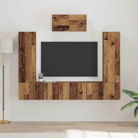 Sestava TV skříněk 7 ks Staré dřevo Kompozitní dřevo 3393135