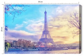 Obraz Eiffelova Věž Při Západu Slunce Nedostatek Nedostatek Plátno Canvas 120x80