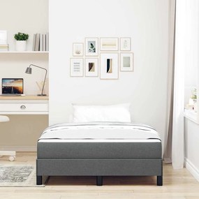 Postel s boxspringem Tmavě šedá 120 x 200 cm textil 3398480
