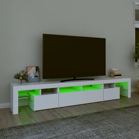 TV skříňka s LED osvětlením bílá 230x36,5x40 cm 3152786