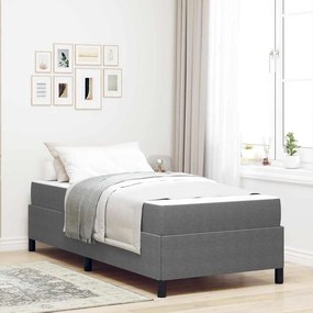 Rám postele s matrací Světle šedá 90 x 200 cm textil 3399100