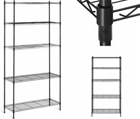 Kovový skladový regál Royal Catering 180 x 90 x 35 cm max 30 kg na polici