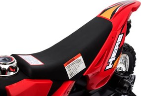 Ramiz Dětská motorka Cross na baterie červená + pomocná kolečka + LED zvuky