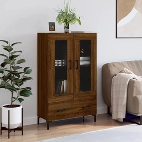 Skříň highboard hnědý dub 69,5 x 31 x 115 cm kompozitní dřevo