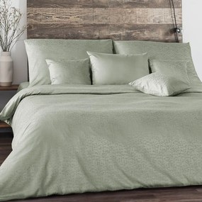 Luxusní damaškové povlečení Bamboo - šedozelená: 200x220cm, 2x 70x90cm