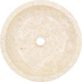 Umyvadlo 40 x 12 cm mramor krémové 142775