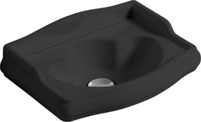 Sapho Kerasan Retro - Umývátko 41x30 cm, bez přepadu, bez otvoru pro baterii, matná černá 103331