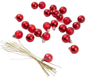 Vánoční kulky GERONI červené 714641 (24ks)