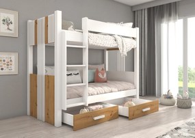 ADRK Furniture Patrová dvoulůžková postel ARTA 200x90 CH-ARTA-W_AR-200