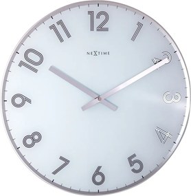 Designové nástěnné hodiny 8190wi nextime reflect 43cm