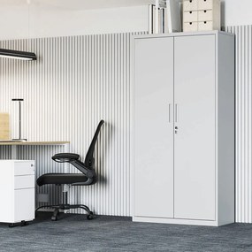 Komoda 80x40x180cm, kov, bílá, AUS-E1115 GREY
