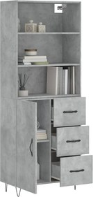 Skříň highboard betonově šedá 69,5x34x180 cm kompozitní dřevo 3189441
