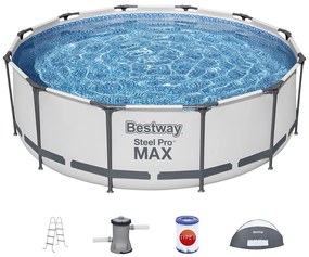 BESTWAY Steel Pro Max Bazénový set 366 x 100 cm, kartušová filtrace + zastřešení 5619N