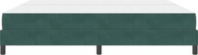 Postel s boxspringem s matrací Tmavě zelená 200 x 210 cm textil 3398764