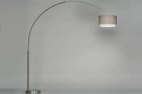 Stojací designová oblouková lampa Adamo Soffito Taupe Yersey