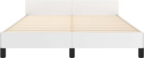Rám postele s čelem bílý 140x190 cm umělá kůže 3125568
