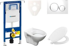 Cenově zvýhodněný závěsný WC set Geberit do lehkých stěn / předstěnová montáž + WC Ceramia S-Line Pro 111.355.00.5NR4