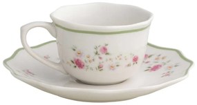 Bílé porcelánové šálky v sadě 2 ks na espresso 90 ml Nonna Rosa – Brandani
