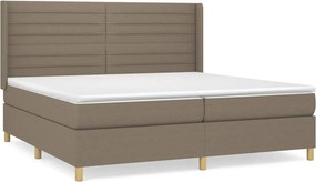 Box spring postel s matrací taupe 200x200 cm textil 3132101