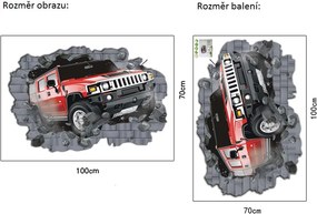 Živá Zeď Samolepka na zeď Auto Hummer