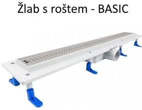 Olsen Spa StandardLine odtokový žlab s roštem Medium 700 mm plast/nerez šedá OLPZLABST69