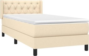 Box spring postel s matrací krémová 80 x 200 cm textil 3129910