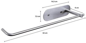 Erga Těsto, držák na kuchyňské papírové utěrky 32cm, nerezová, ERG-YKA-CH.CESTO