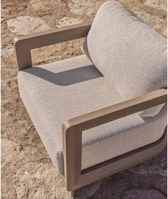 Krémové/taupe polstrované zahradní křeslo Nerano – Kave Home