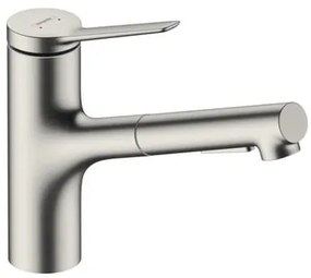 Hansgrohe Zesis dřezová baterie s vytahovací sprškou, 2 proudy nerez 74800800