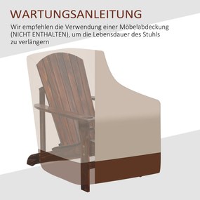 Zahradní židle Adirondack s držákem na kelímek Zahradní lehátko Balkonová židle z masivního dřeva Charred 72 x 95 x 93 cm