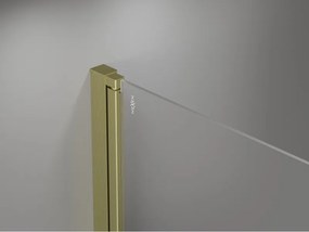 Mexen Mist-B Duo, 2-křídlý ​​výklopný sprchový kout 85 x 70 cm, čiré sklo, zlatý matný profil, 8A2-085-070-55-00