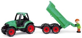 LENA Auto Truckies traktor s vlečkou plast 32 cm s figurkou