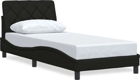 Rám postele bez matrace černá 80 x 200 cm textil 3310561